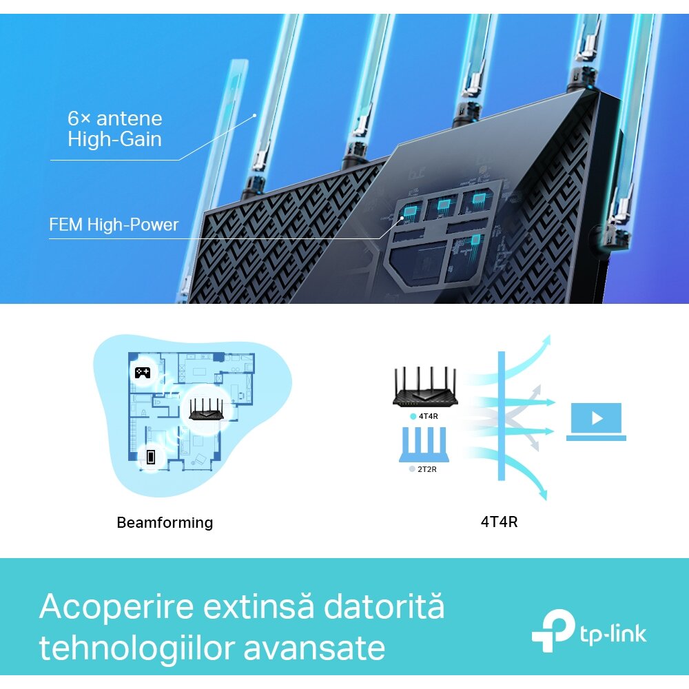Router Wireless TP-LINK Archer AX73 Dual-Band Gigabit WiFi 6 - PROstore